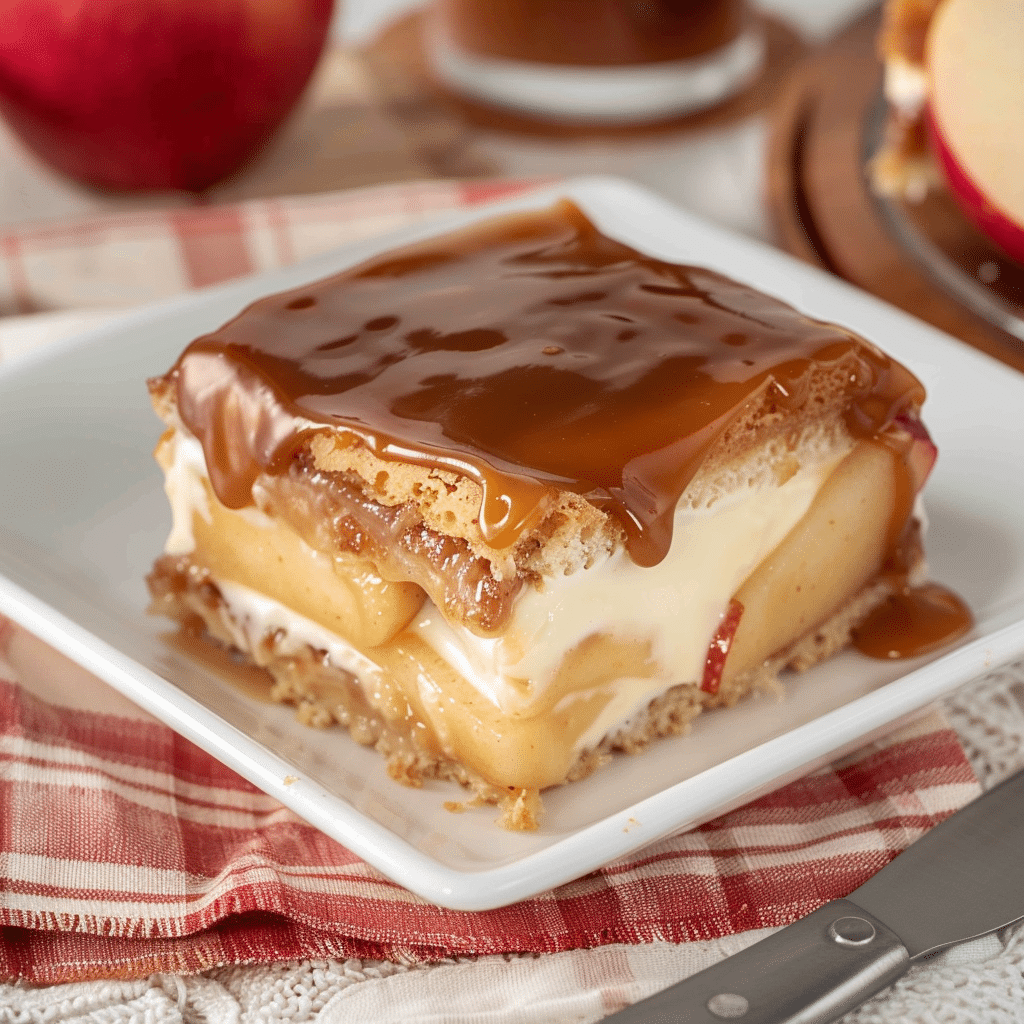 Caramel Apple Eclair Cake