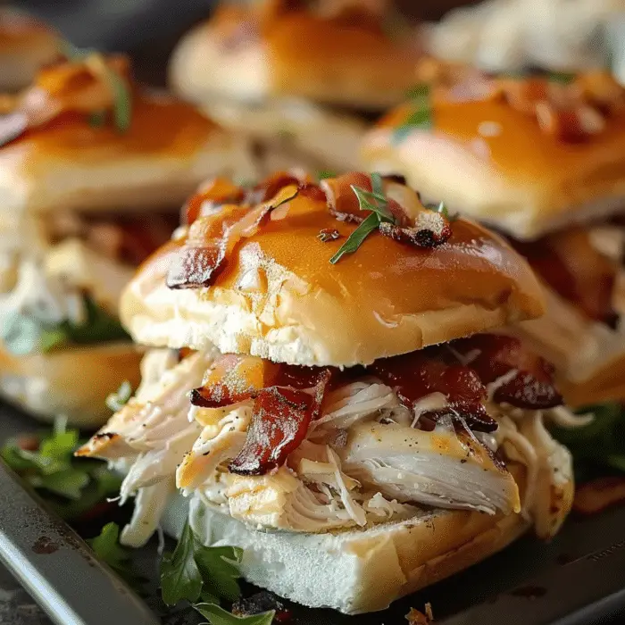 Chicken Bacon Ranch Sliders