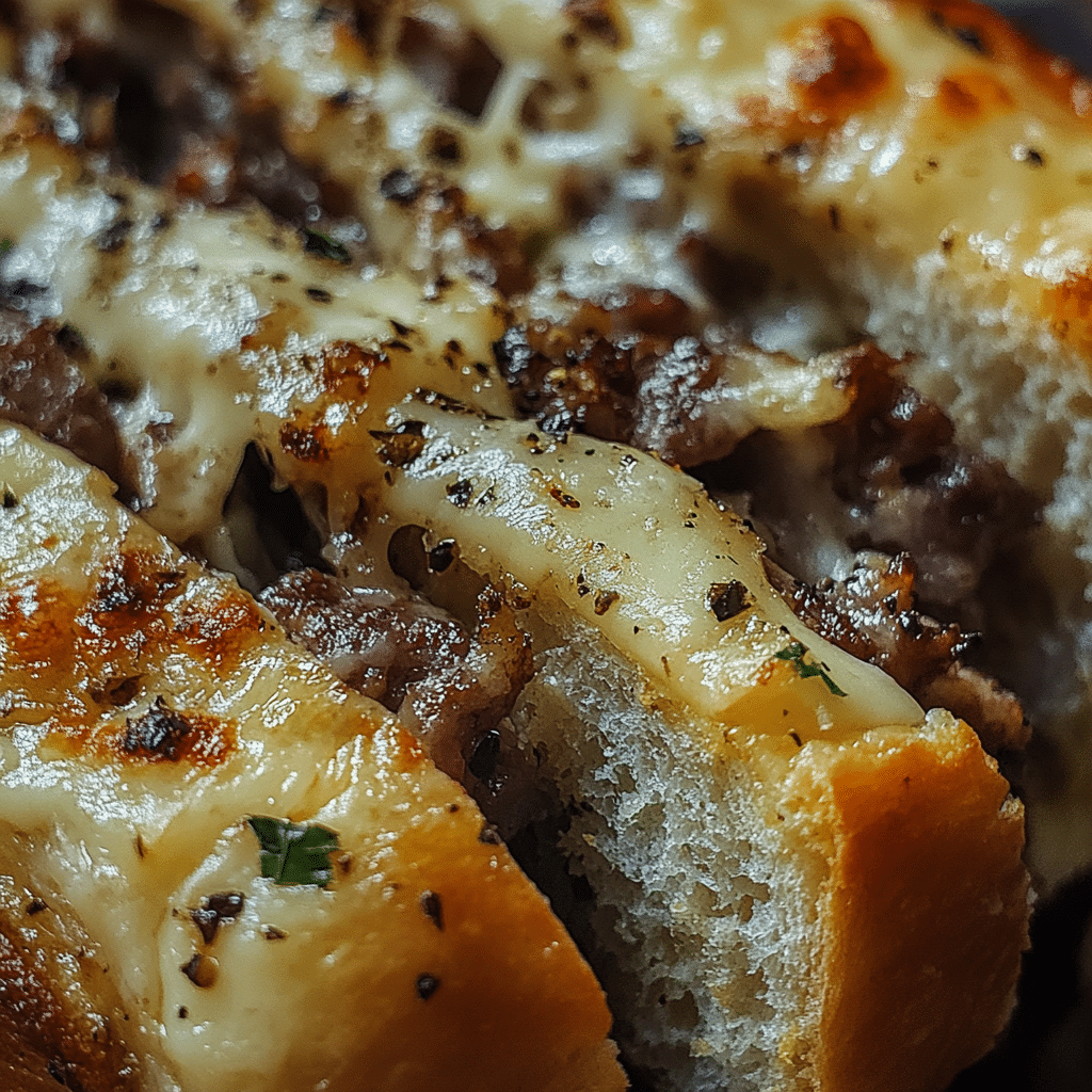 Philly Cheesesteak Garlic Bread