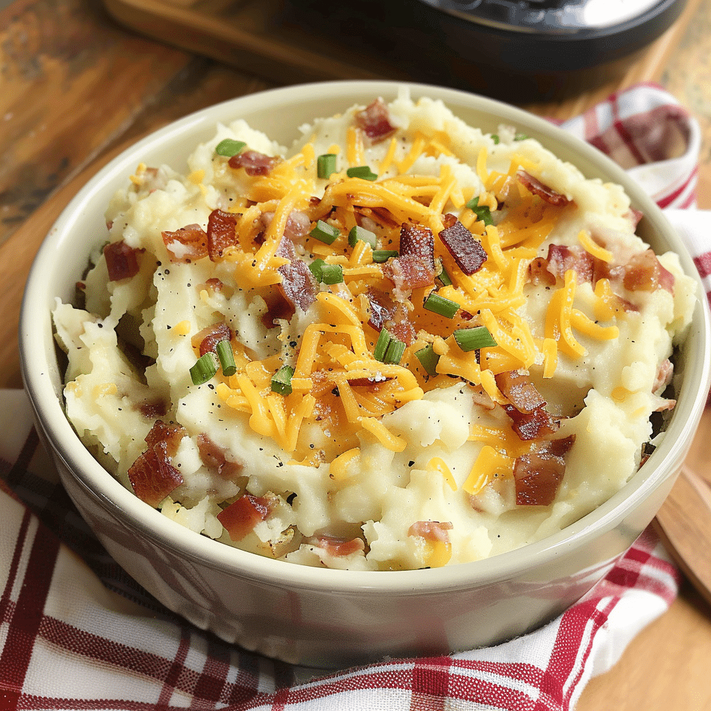 Slow Cooker Loaded Mashed Potatoes