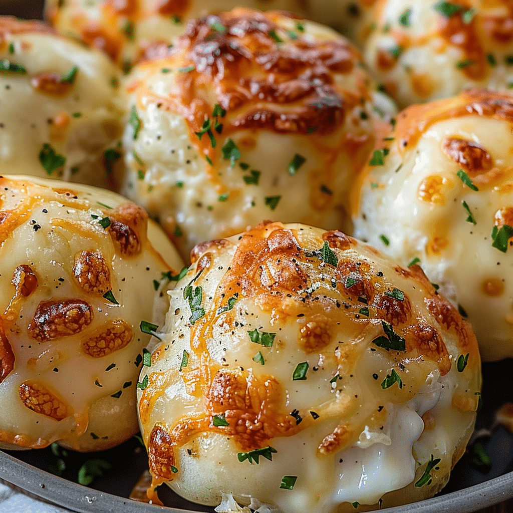 Easy Garlic Cheese Bombs