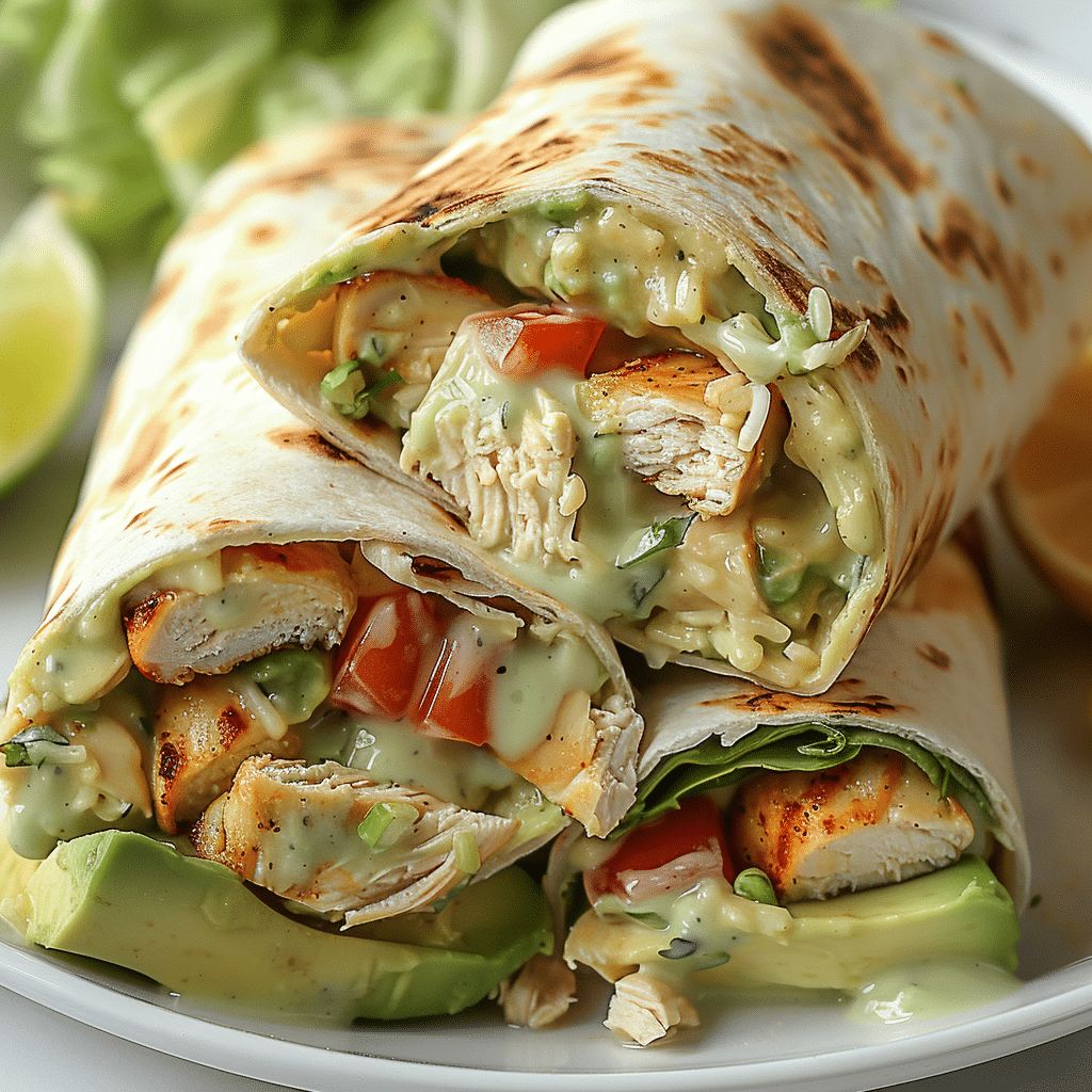 Chicken Avocado Ranch Burritos