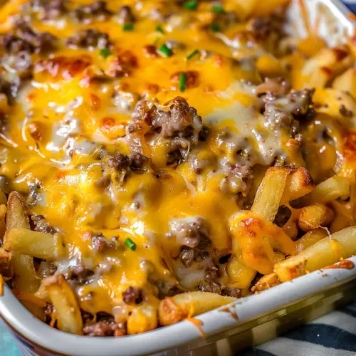 Cheeseburger French Fry Casserole