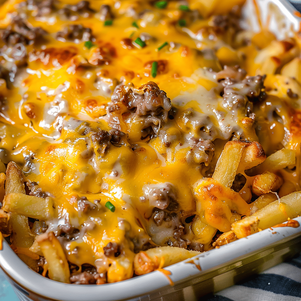 Cheeseburger French Fry Casserole