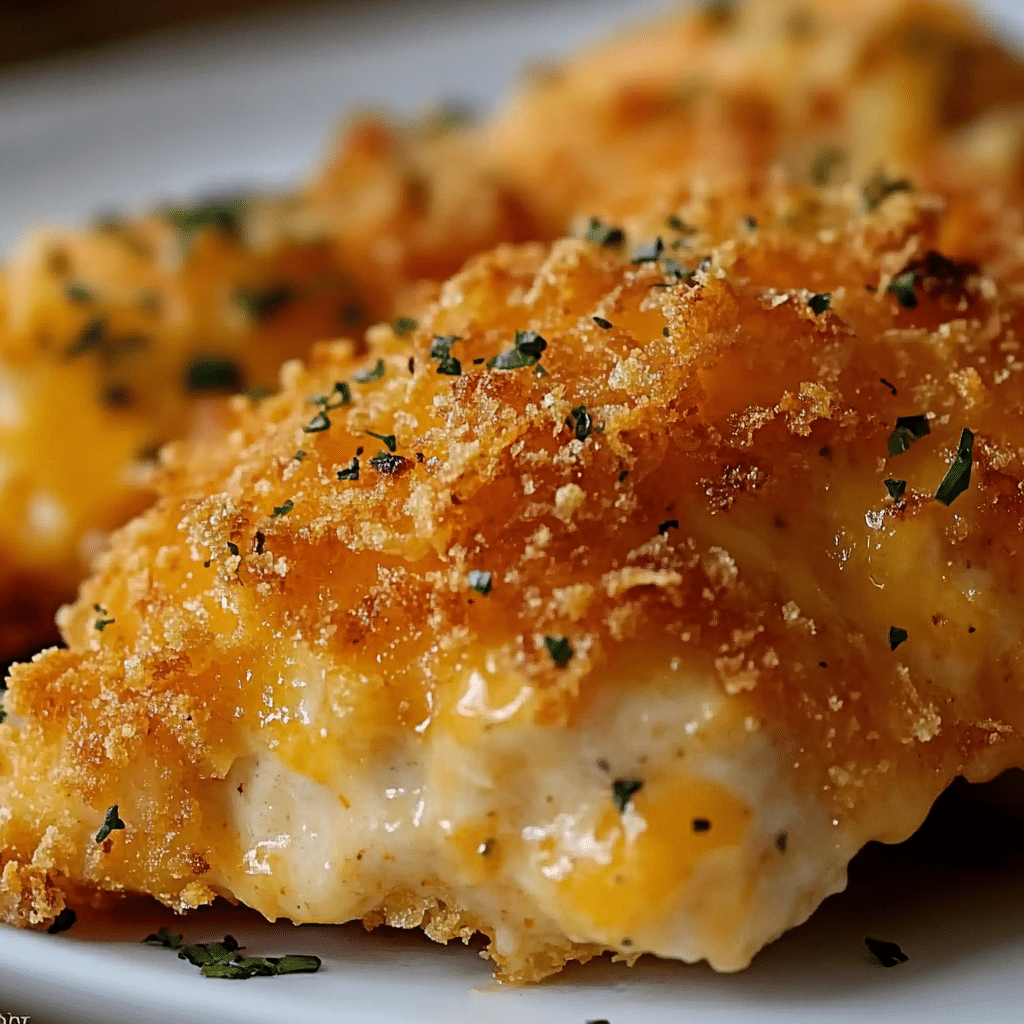 Crispy Cheddar Chicken- Baked