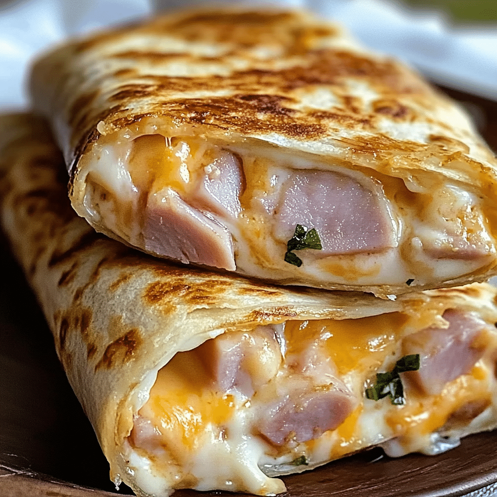 Air Fryer Hot Chicken Ham and Cheese Wraps