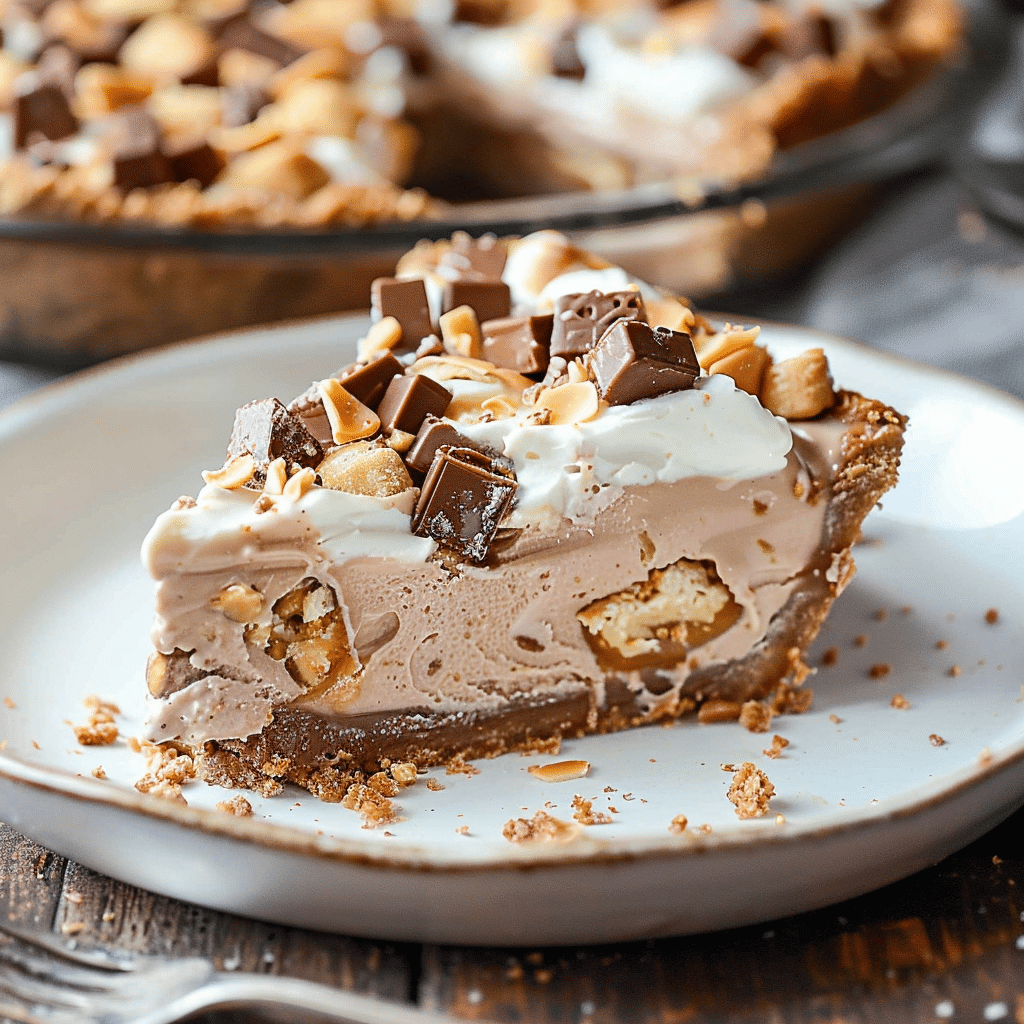Frozen Snickers Pie