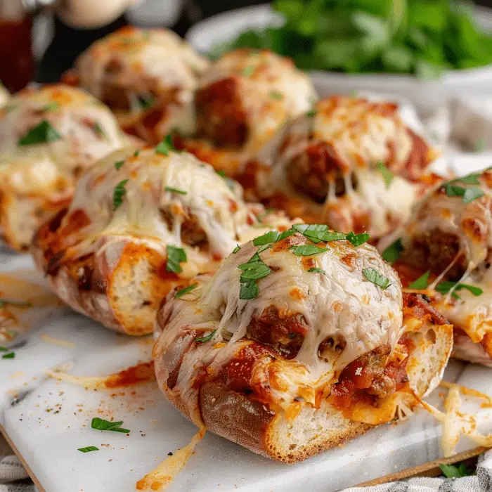 Garlic Bread Meatball Bombs