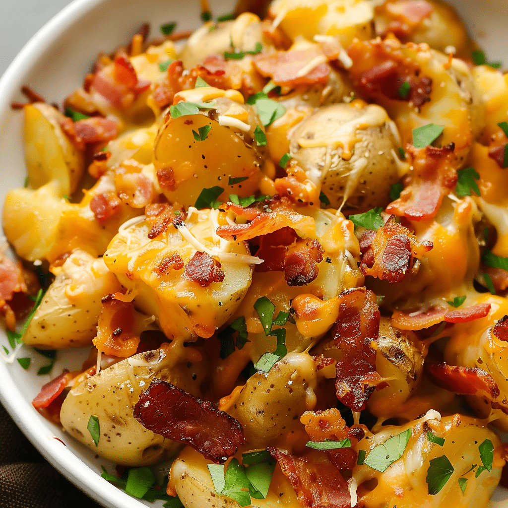 Slow Cooker Cheesy Bacon Ranch Potatoes