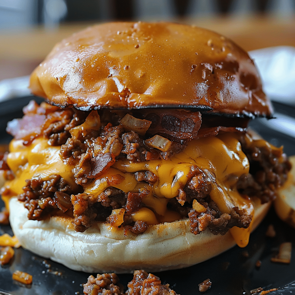 Bacon, Beer and Cheese Sloppy Joes