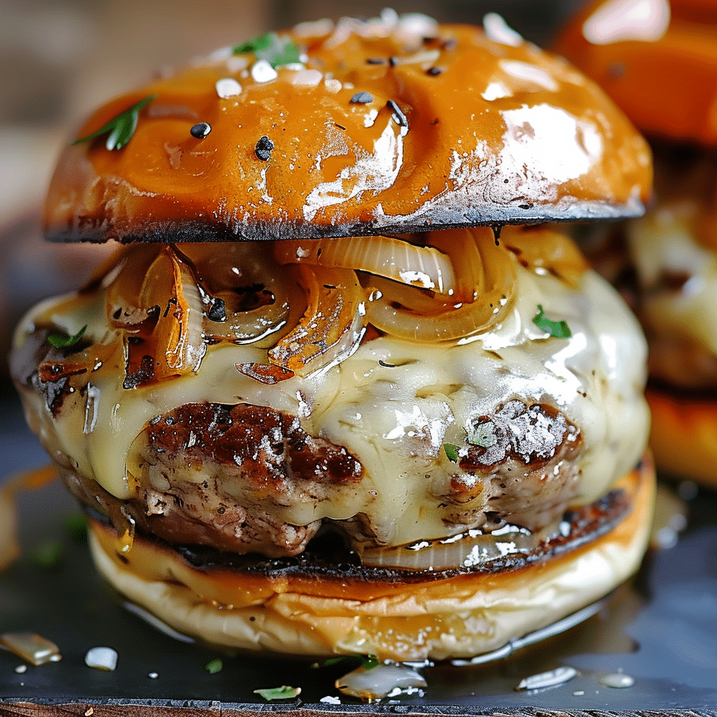 French Onion Soup Burgers