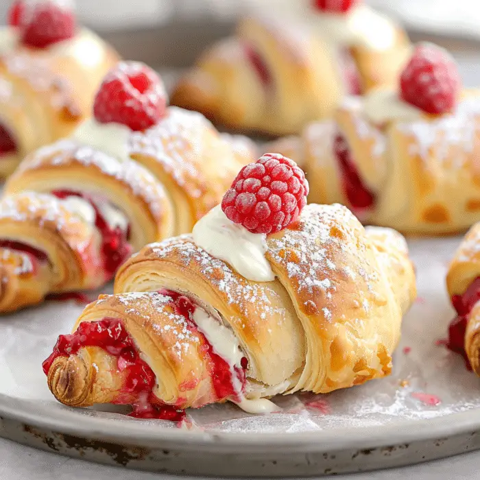 Mini Raspberry Cheesecake Crescent Rolls