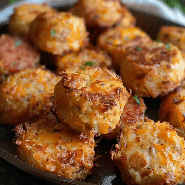 Crispy Hashbrown and Sausage Bites