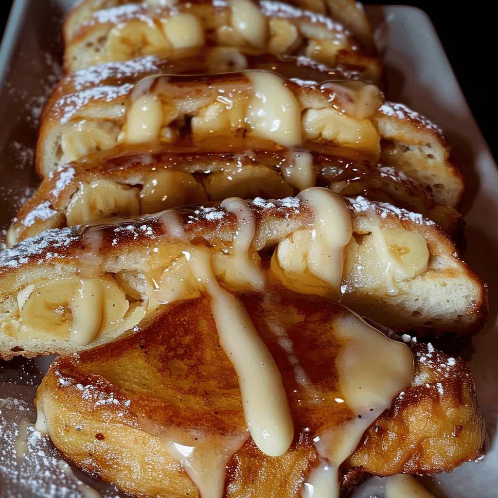 Banana Pudding Stuffed French Toast