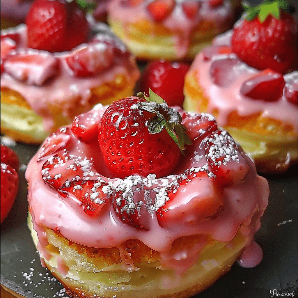 Strawberry Cheesecake Stuffed Donuts