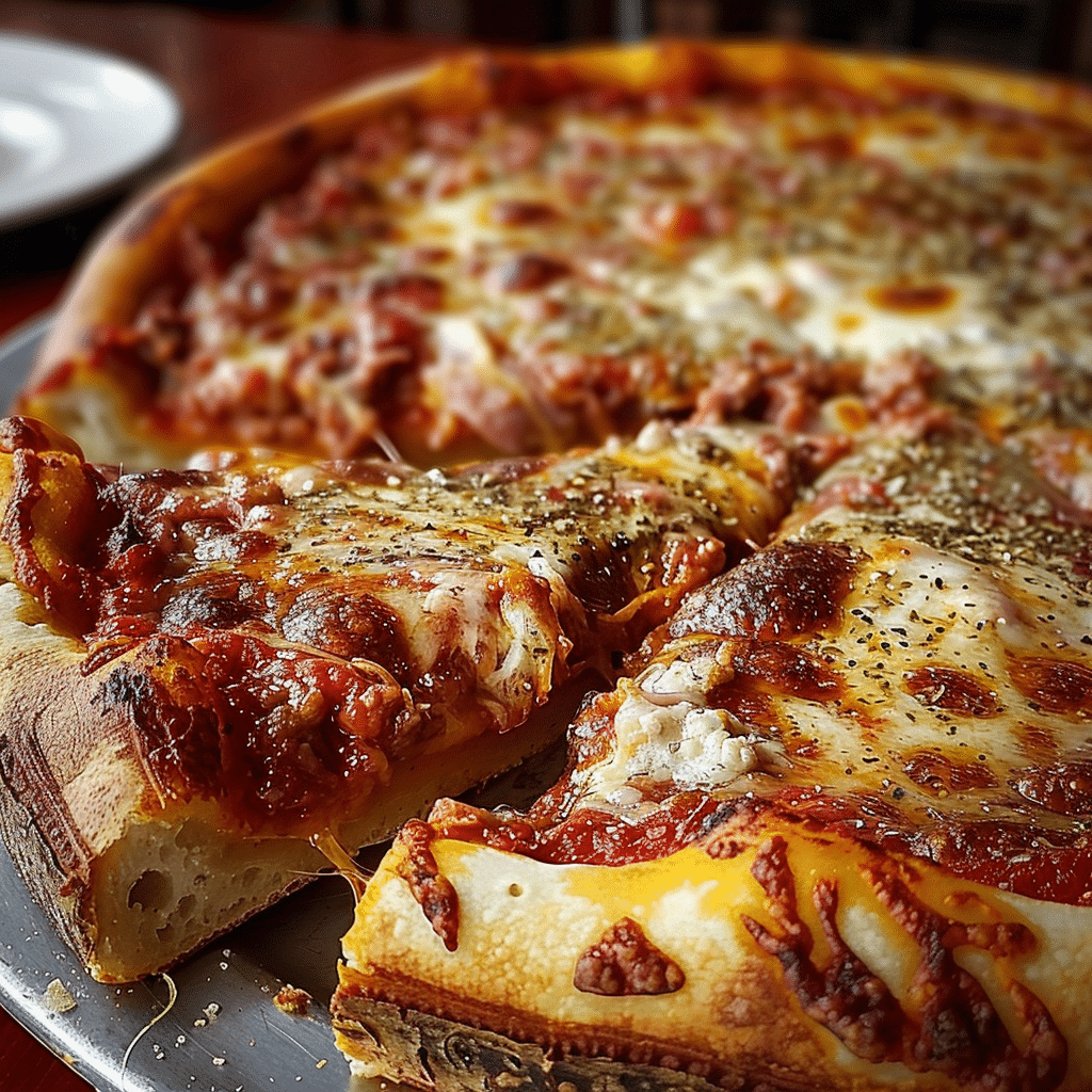 HOMEMADE CHICAGO STYLE DEEP DISH PIZZA