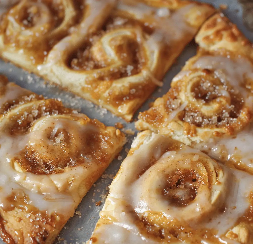 CINNAMON-SUGAR PIZZA MADE WITH CRESCENT ROLLS