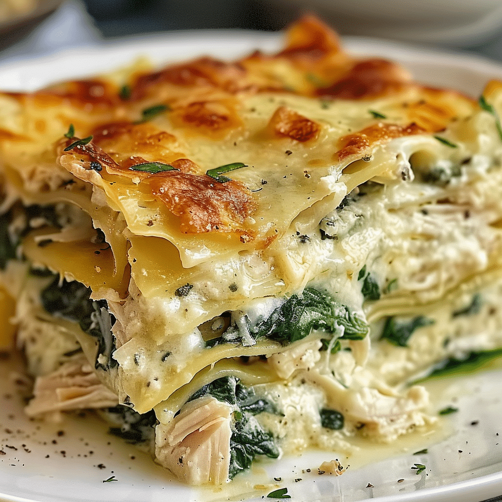 Cheesy Chicken Spinach And Artichoke Lasagna