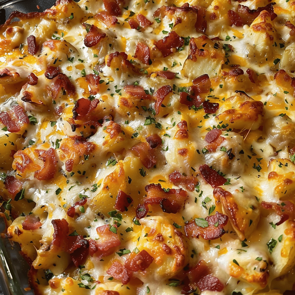 Chicken Bacon Ranch Potato Bake