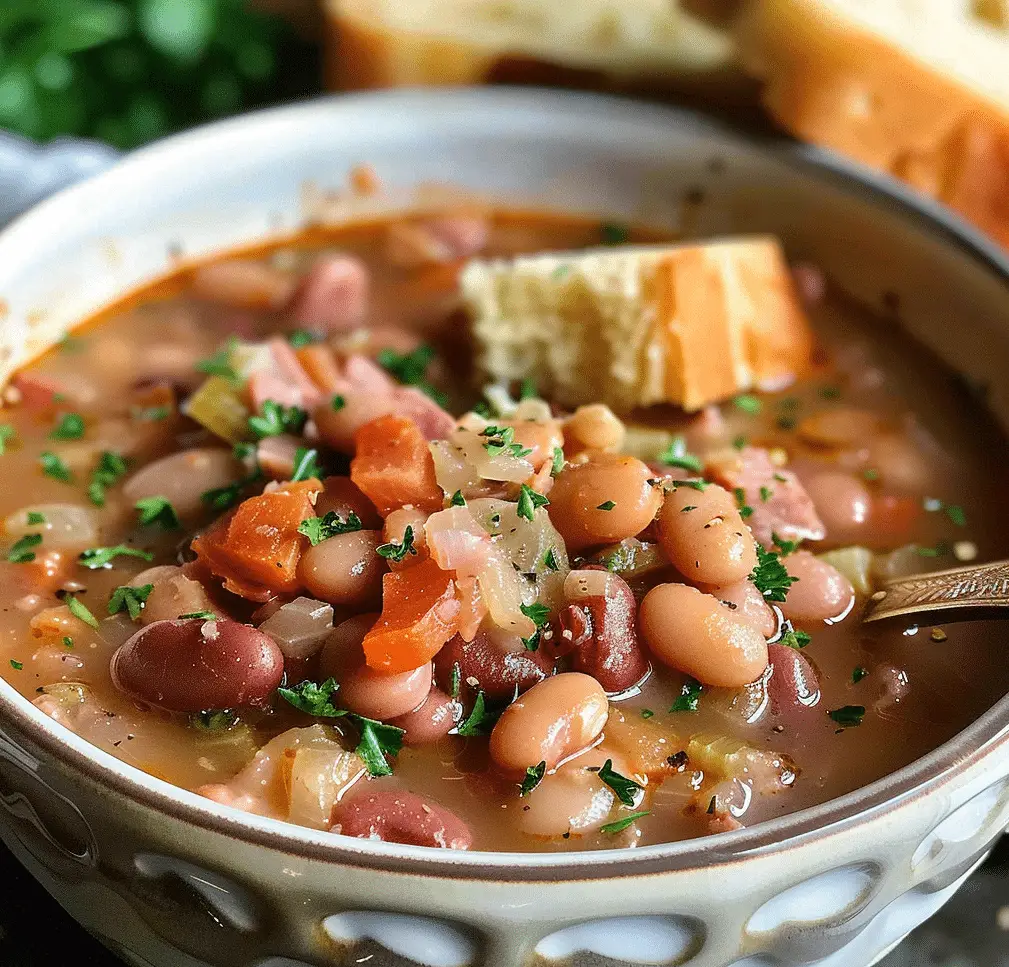 Crock Pot Ham and Bean Soup