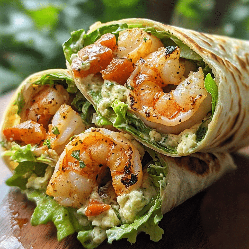 Grilled Shrimp Caesar Wraps