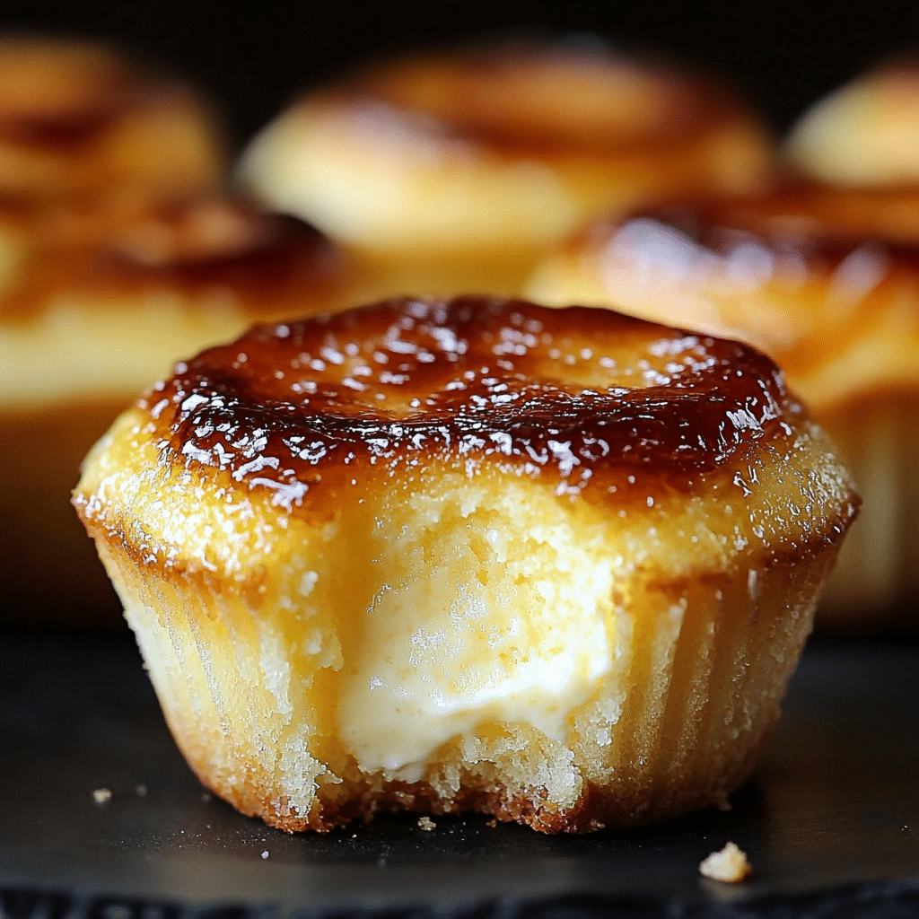 Vanilla Bean Crème Brûlée Cheesecake Cupcakes