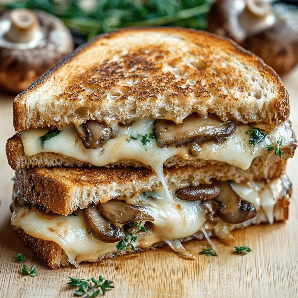 Mushroom Grilled Cheese Sandwich recipe