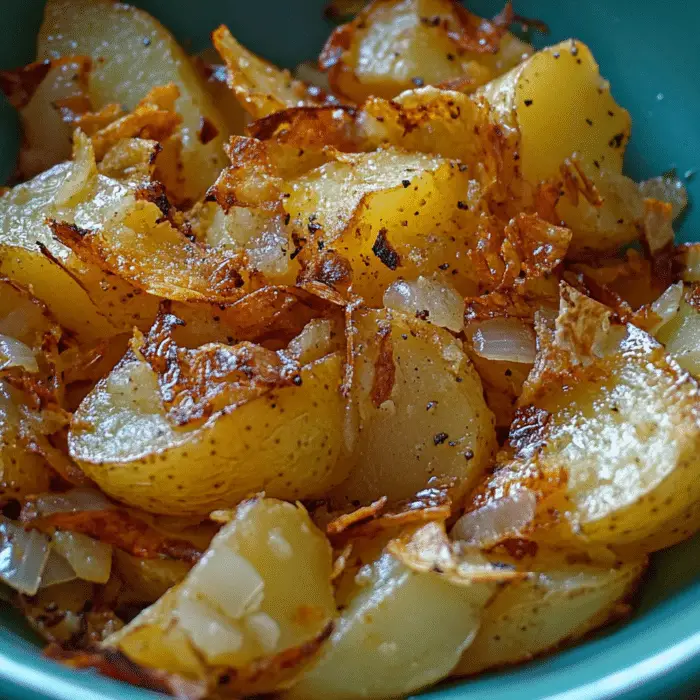 OVEN FRIED POTATOES & ONIONS