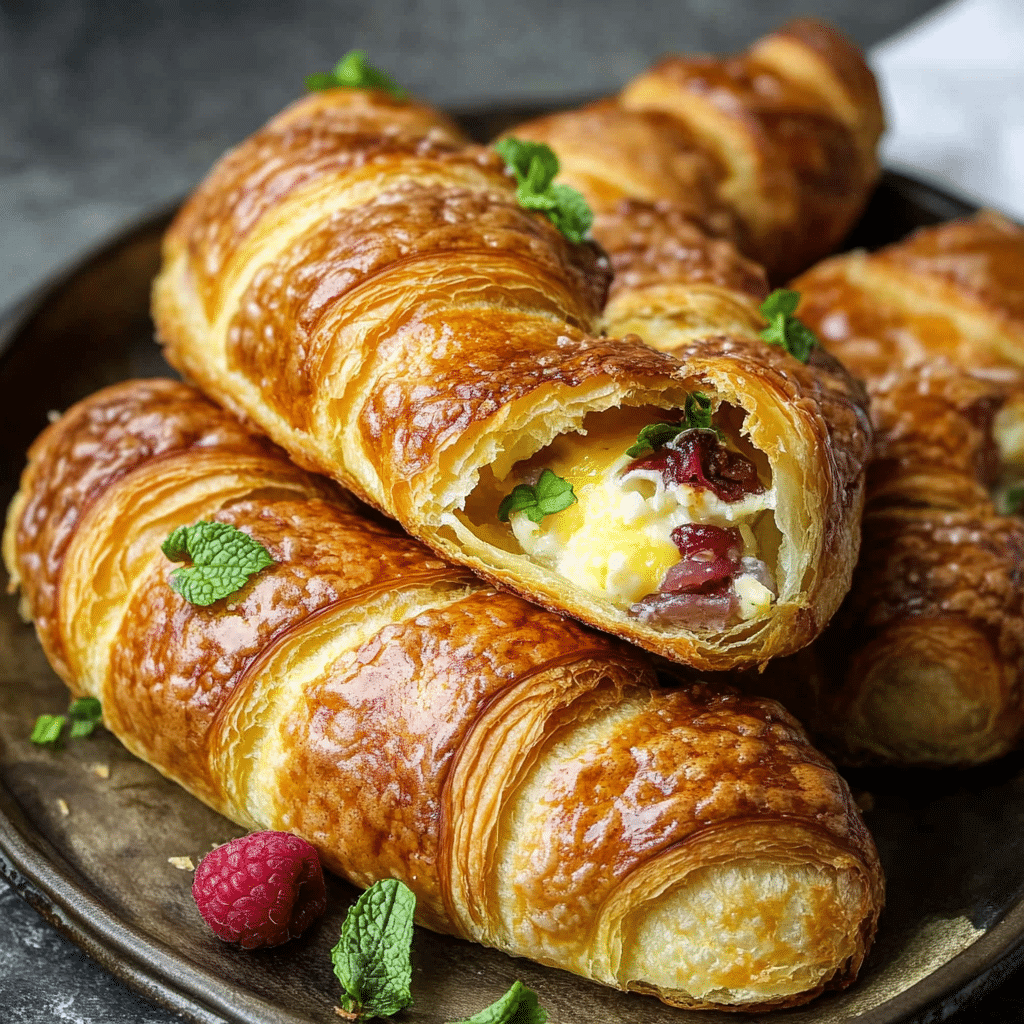 Breakfast Croissant Boats