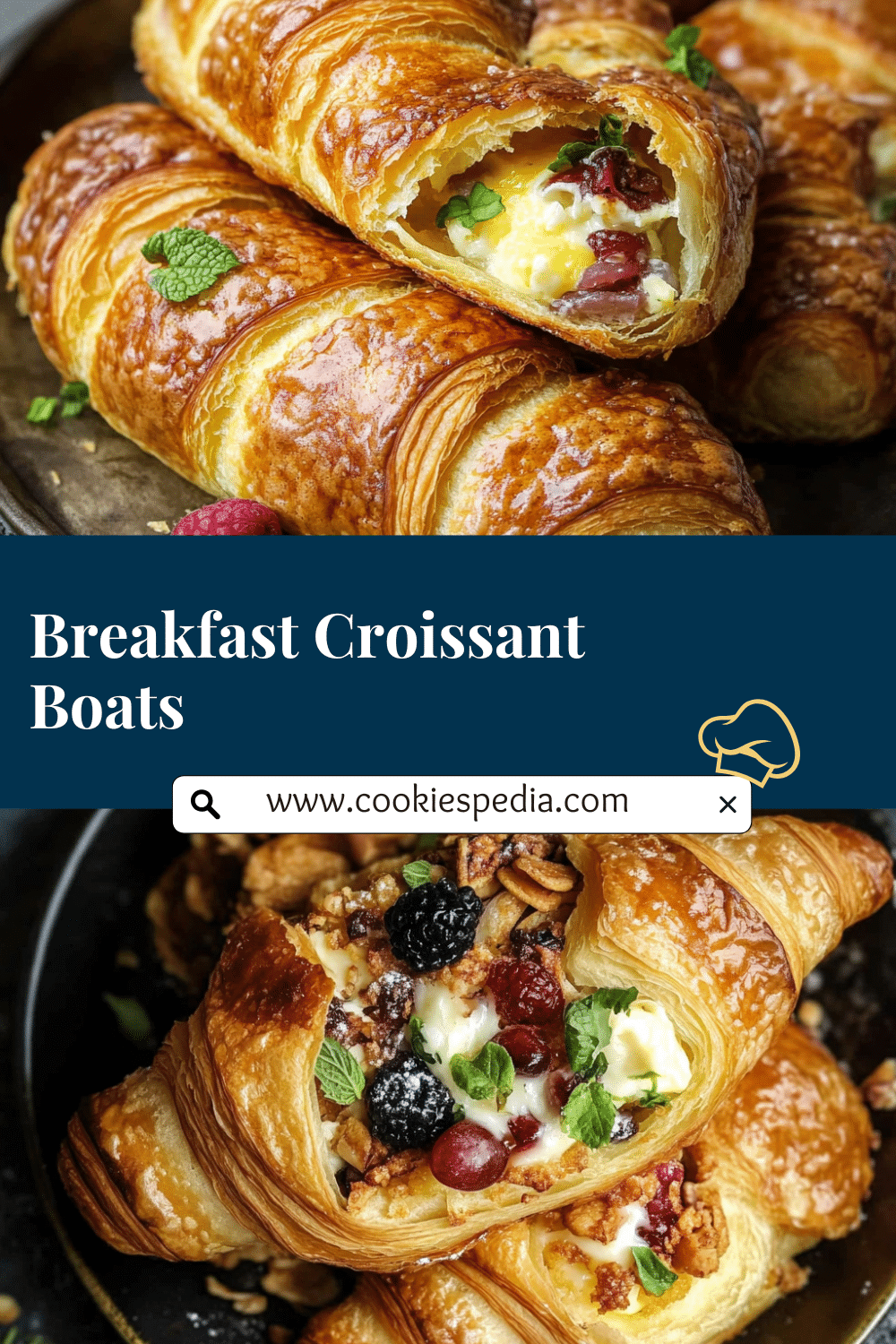 Breakfast Croissant Boats