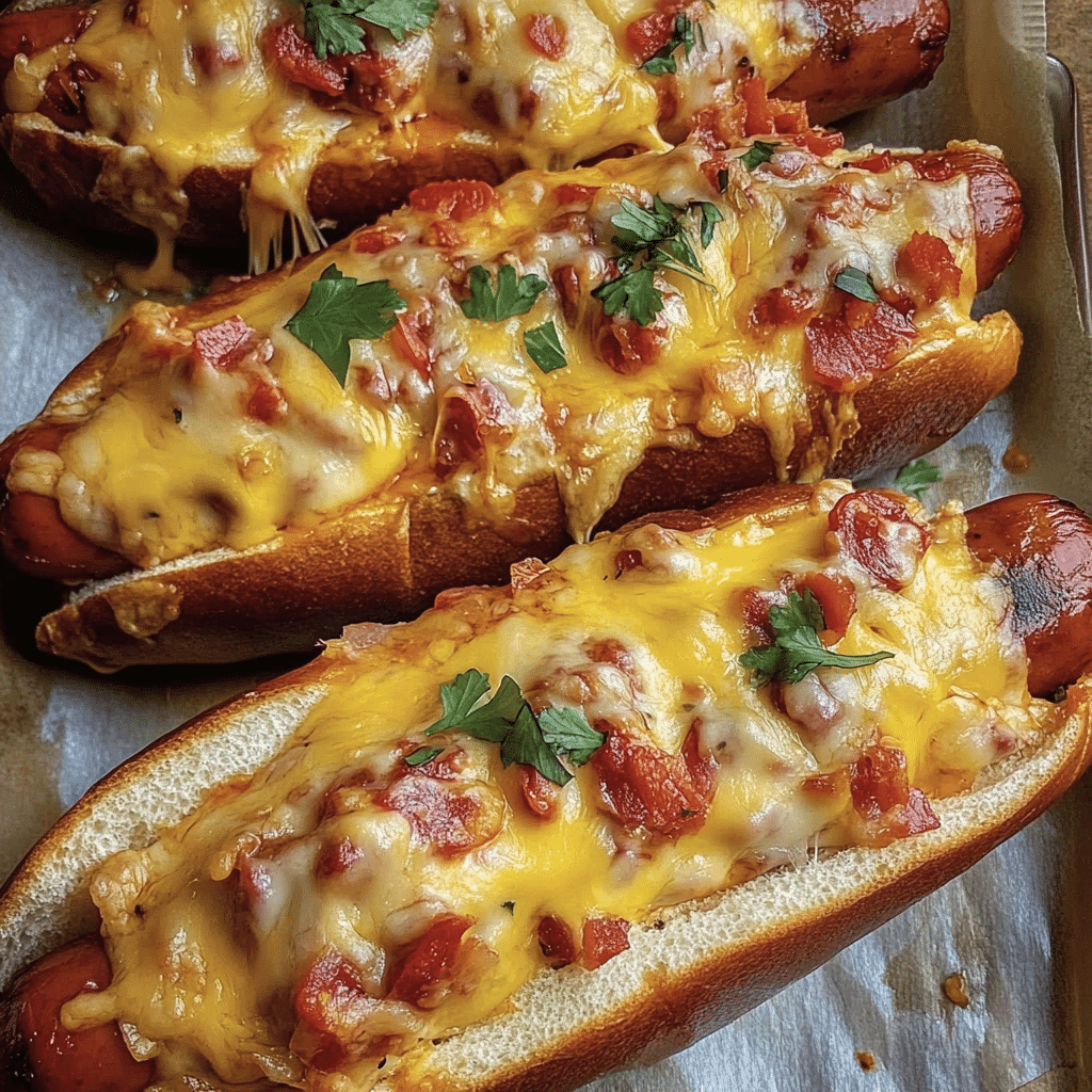 Cheesy Rotel Dogs