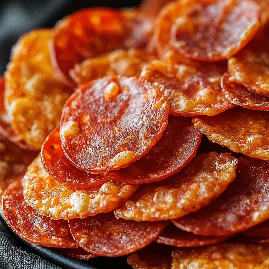 Pepperoni Cheese Crisps Recipe