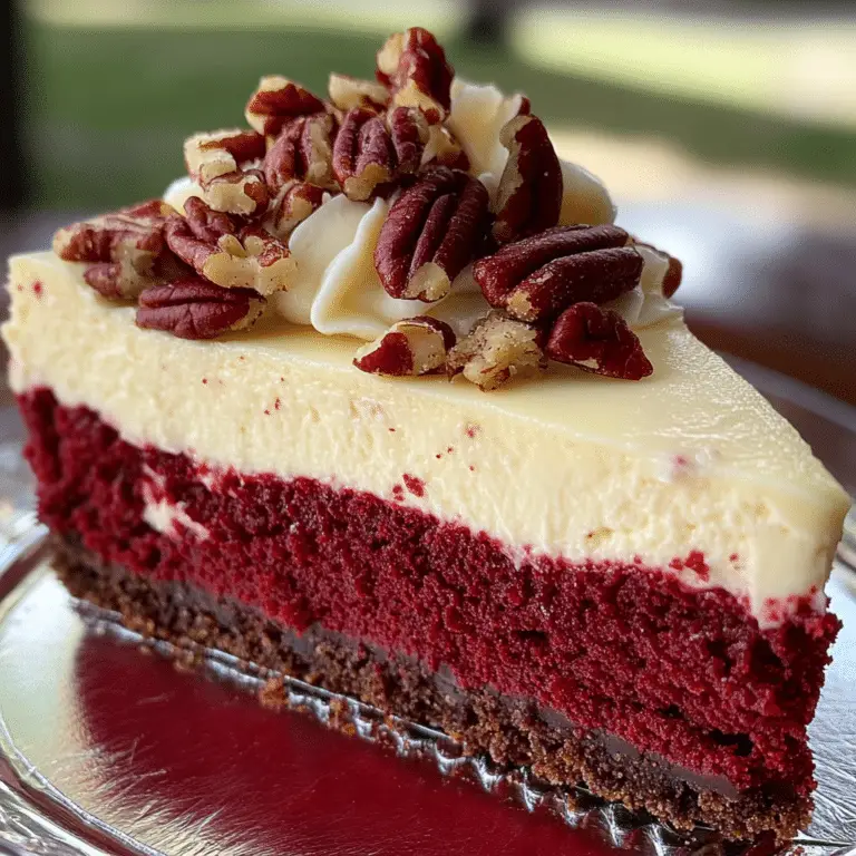 Butter Pecan Red Velvet Cheesecake