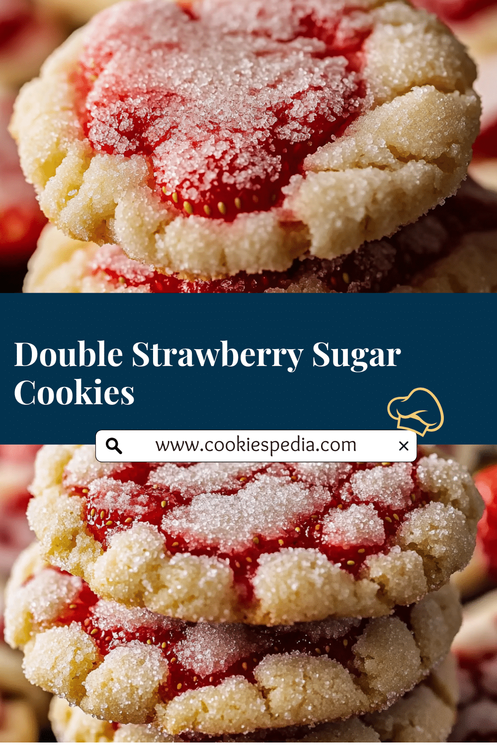 Double Strawberry Sugar Cookies