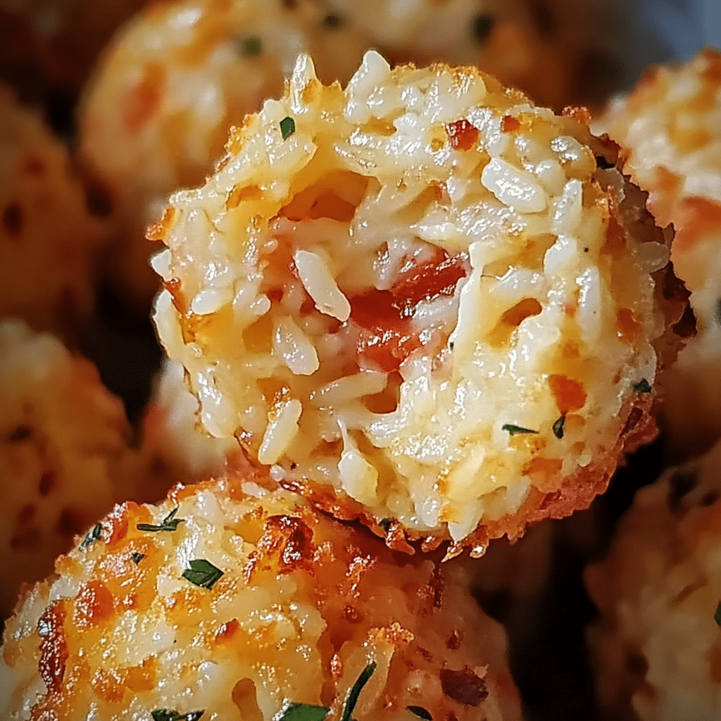 Cheese and Pepperoni Rice Balls