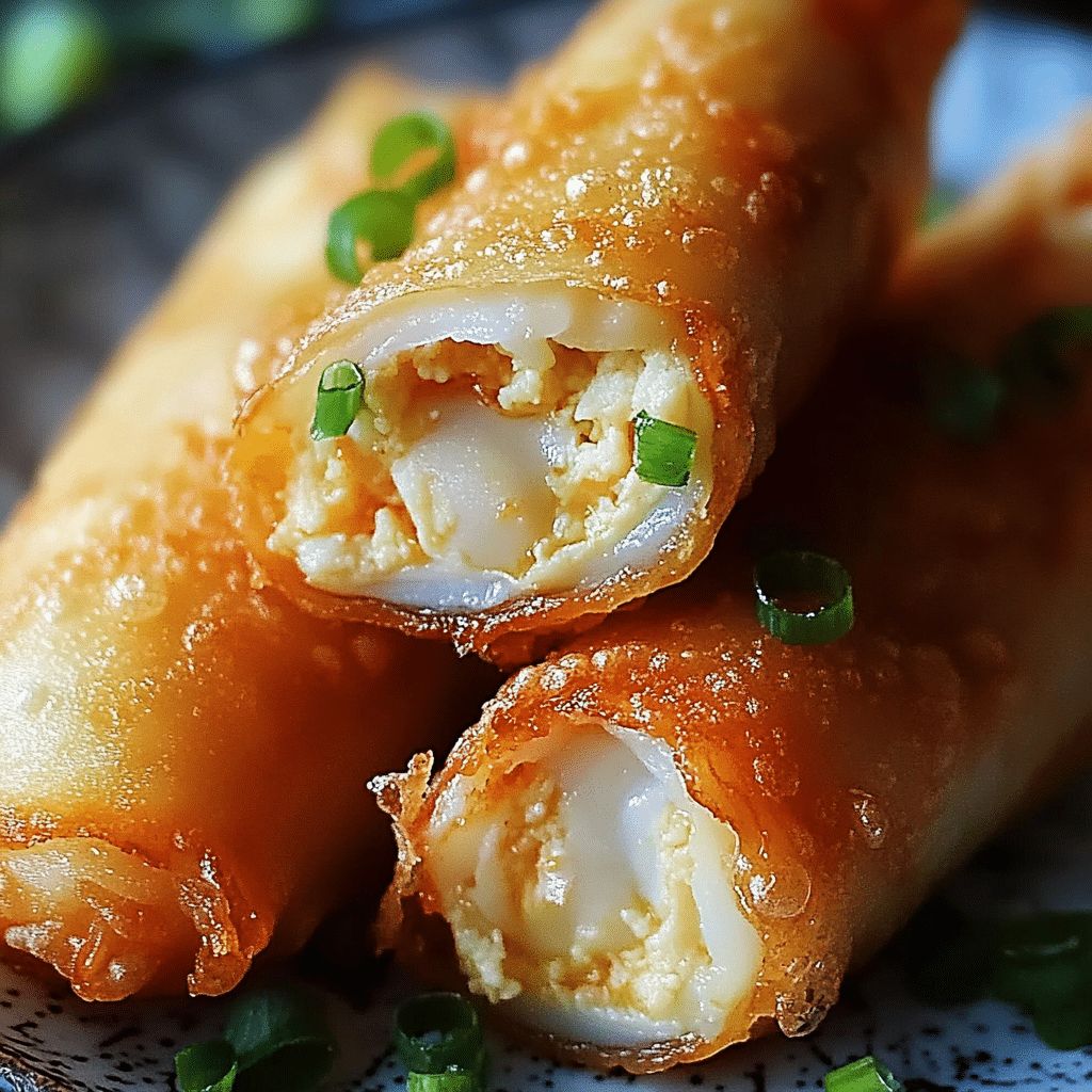 Crab Rangoon Egg Rolls