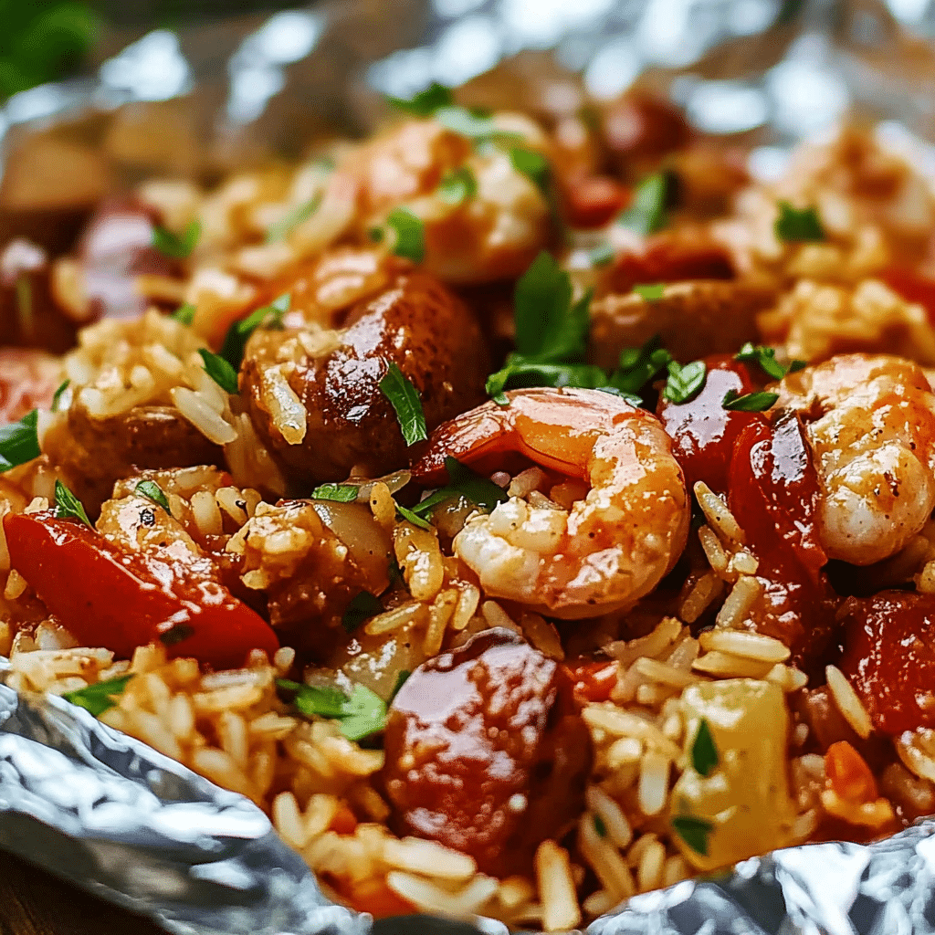 Jambalaya Foil Packets