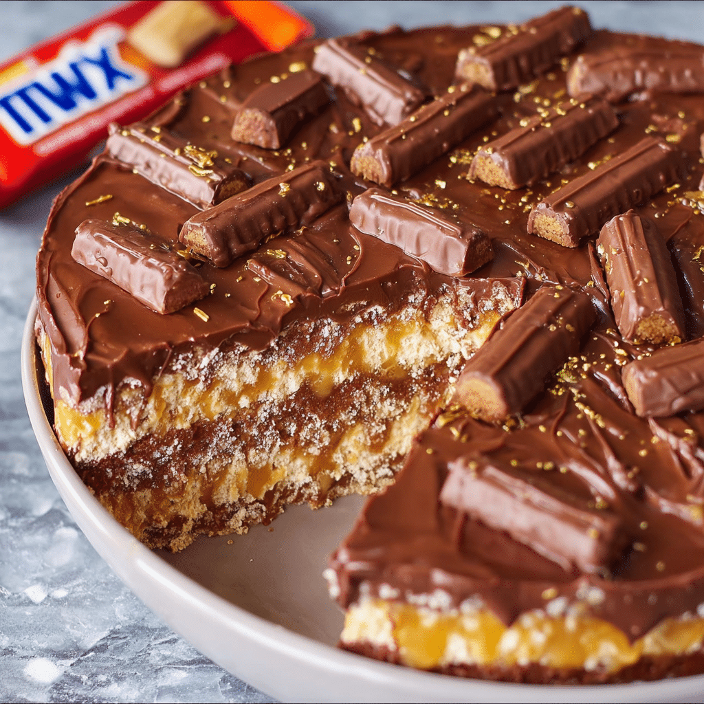 No-Bake Twix Cake