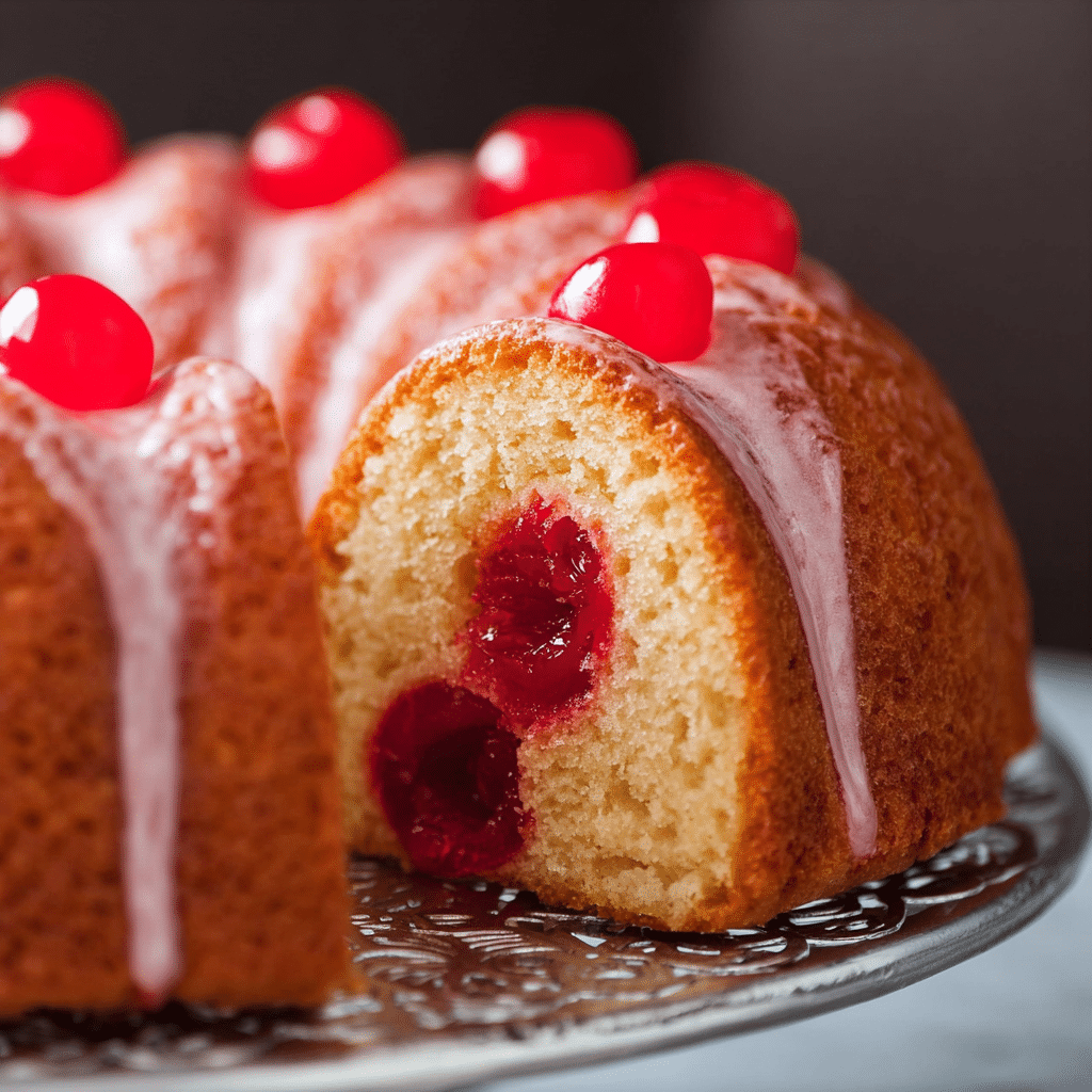Maraschino Cherry Bundt Cake