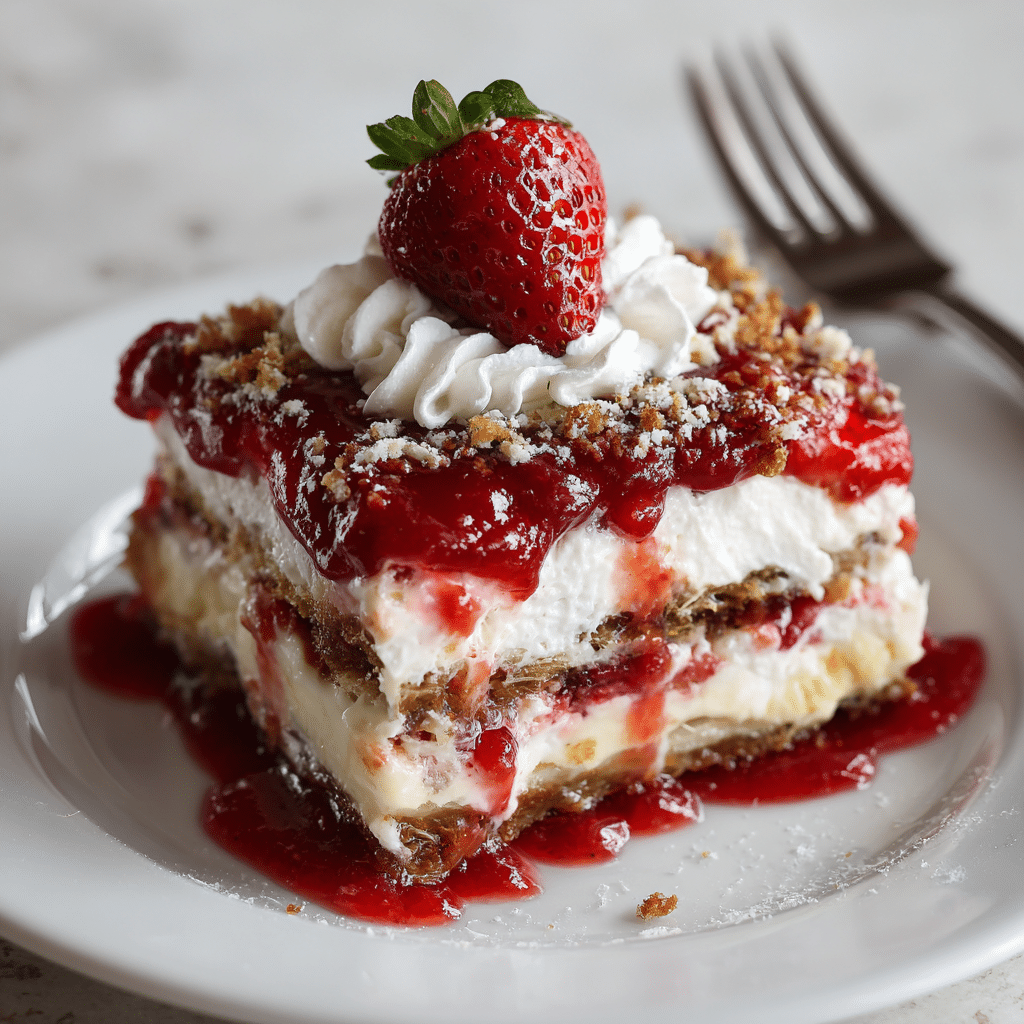 Strawberry Cheesecake Lasagna